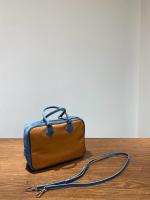 China Vegetable-Tanned Leather with Sheep Tendon Velvet Block Bag Panelled Briefcase Handbag Work Bag Crossbody Bag Shoulder Bag for sale