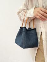 China Denim Canvas Handheld Bucket Bag & Small Square Basket Bag shoulder bag crossbody bag handbag Clutch women's fashion bag for sale