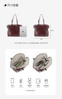 China Top-Grain Oil-Waxed Cowhide Handbag large capacity genuine leather shoulder bag handbag Tote Bag  genuine leather women's Work Bag fashion bag for sale