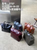 China Top-Grain Oil-Waxed Cowhide Handbag large capacity genuine leather shoulder bag handbag Tote Bag  genuine leather women's Work Bag fashion bag for sale