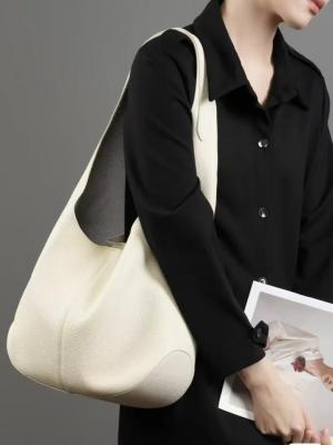 China Genuine Leather Top-grain cowhide Lazy Style Large-capacity Tote Bag women's shoulder bag Tote Bag  Duffel Bag Diaper Bag for sale