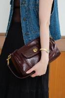 China Vintage Bag Top-grain Full-grain Cowhide genuine leather shoulder bag Crossbody Bag Work Bag underarm bag women's fashion bag Wholesale for sale