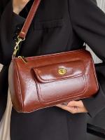 China Vintage Bag Top-grain Full-grain Cowhide genuine leather shoulder bag Crossbody Bag Work Bag underarm bag women's fashion bag Wholesale for sale