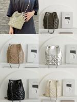 China Top-Grain Oil-Waxed Cowhide Luxury Designer Bag Quilted Chain Bucket Bag genuine leather bag Crossbody Bag Shoulder Bag Women's fashion bag wholesale for sale