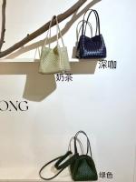China Minimalist Bag Sheepskin Woven genuine leather Small Square Bag Handbag Crossbody Bag Shoulder Bag Bucket Bag Basket bag China factory wholesale for sale