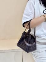 China Minimalist Bag Sheepskin Woven genuine leather Small Square Bag Handbag Crossbody Bag Shoulder Bag Bucket Bag Basket bag China factory wholesale for sale