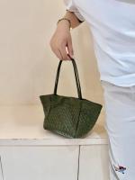 China Minimalist Bag Sheepskin Woven genuine leather Small Square Bag Handbag Crossbody Bag Shoulder Bag Bucket Bag Basket bag China factory wholesale for sale
