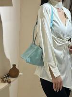 China Women's Velvet and Satin Cowhide Small Square Bag genuine leather bag Handbag Crossbody Bag Shoulder Bag Bucket Bag Basket bag Silk Bag Evening Bag Mini Shoulder Bag for Women for sale