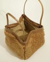 China Women's Lamb Fur Small Square Bag genuine leather bag Handbag Crossbody Bag Shoulder Bag Waist Bag Basket bag Evening Bag China factory wholesale for sale