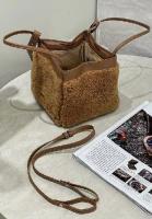 China Women's Lamb Fur Small Square Bag genuine leather bag Handbag Crossbody Bag Shoulder Bag Waist Bag Basket bag Evening Bag China factory wholesale for sale