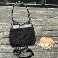 China Women's Lamb Fur Small Square Bag genuine leather bag Handbag Crossbody Bag Shoulder Bag Waist Bag Basket bag Evening Bag China factory wholesale for sale