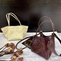 China Top-Grain Cowhide Hand-Grabbed Texture Basket Style  Small Square Bag genuine leather bag Handbag Crossbody Bag Shoulder Bag Women's Handbag China supplier for sale