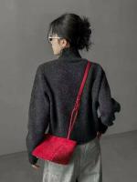 China Imported Fragrant Princess Frosted Cowhide Small Square Bag women's fashion mini genuine leather handbag Crossbody Bag Shoulder Bag Basket bag  China factory wholesale for sale
