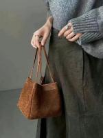 China Imported Fragrant Princess Frosted Cowhide Small Square Bag women's fashion mini genuine leather handbag Crossbody Bag Shoulder Bag Basket bag  China factory wholesale for sale
