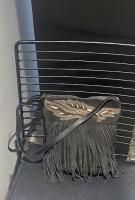 China Top-Grain Frosted Cowhide Embroidered Fringe Bag Women's genuine leather shoulder bag Crossbody Bag OEM Bag Manufacturer for sale