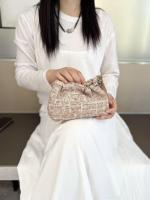 China Top-grain Cowhide Small Gold Balls Woven Shoulder & Crossbody Bag women's fashion bag China factory wholesale for sale