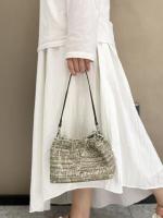 China Top-grain Cowhide Small Gold Balls Woven Shoulder & Crossbody Bag women's fashion bag China factory wholesale for sale