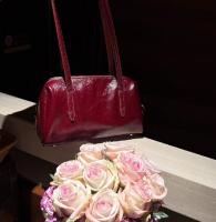 China Women's genuine leather bag Vintage Bag Top Grain Oil-Waxed Cowhide Folded Edge Boston Bag Shoulder Bag underarm bag China factory wholesale for sale