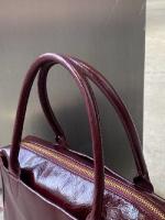 China Women's genuine leather Handbag bag Top-Grain Oil-Waxed Cowhide Handheld Tote Bag  underarm bag Work Bag China supplier for sale