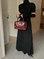 China Women's genuine leather Handbag bag Top-Grain Oil-Waxed Cowhide Handheld Tote Bag  underarm bag Work Bag China supplier for sale