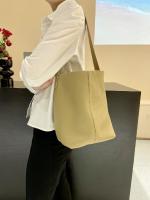 China Minimalist Bag Women's genuine leather shoulder bag Top-Grain Full-Grain Cowhide Bucket Bag (with Inner Pouch) underarm bag  Work Bag China supplier wholesale for sale