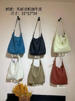 China Genuine leather Shoulder bag Top-Grain Full-Grain Cowhide Large Capacity Bucket Tote Bag women's Minimalist Bag Travel Bag underarm Diaper Bag China supplier wholesale for sale