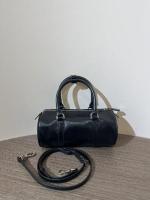 China Top Grain Oil-Waxed Cowhide Cylindrical Pillow Bag women's genuine leather boston handbag shoulder bag crossbody bag Fashion Bags for Women for sale