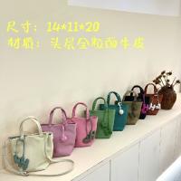 China Top Grain Full-Grain Cowhide Handheld Crossbody Bag genuine leather bag China factory wholesale women's fashion handbag shoulder crossbody bag Bucket Bag for sale