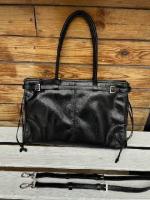China Top Grain Oil-Waxed Cowhide Large Capacity Tote Handheld Crossbody Bag genuine leather handbag China manufacturer Shoulder crossbody bag Work bag  wholesale for sale