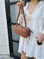 China Women's genuine leather Top-Grain Cowhide Natural Crease Shoulder Bag underarm bag Baguette Bag China manufacturer wholesale for sale