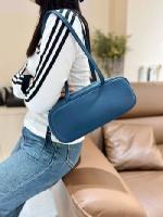 China Women's genuine leather Top-Grain Cowhide Natural Crease Shoulder Bag underarm bag Baguette Bag China manufacturer wholesale for sale