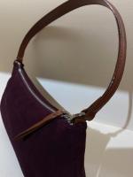 China Top-Grain High-Gloss Suede Cowhide Underarm Baguette Bag genuine leather bag shoulder bag lady's high quality bag China factory wholesale for sale
