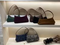 China Top-Grain High-Gloss Suede Cowhide Underarm Baguette Bag genuine leather bag shoulder bag lady's high quality bag China factory wholesale for sale