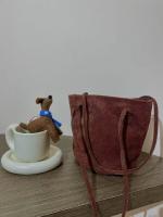 China Top-Grain High-Gloss Suede Cowhide Bucket Bag  shoulder bag underarm bag women's genuine leather handbag China factory wholesale for sale