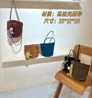 China Top-Grain High-Gloss Suede Cowhide Bucket Bag  shoulder bag underarm bag women's genuine leather handbag China factory wholesale for sale