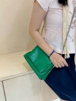 China Top-Grain Oil-Waxed Cowhide Diamond-Quilted Chain Strap genuine leather handbag women's fashion Shoulder Crossbody Bag  China supplier wholesale for sale