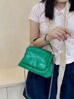 China Top-Grain Oil-Waxed Cowhide Diamond-Quilted Chain Strap genuine leather handbag women's fashion Shoulder Crossbody Bag  China supplier wholesale for sale