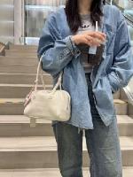 China Women's Genuine leather bag A-Grade Goatskin Underarm Handheld Boston bag handbag underarm bag Shoulder Bag Minimalist Bag work bag China factory wholesale for sale