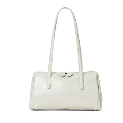 China Women's genuine leather bag Top-Grain Oil-Waxed Cowhide Large Capacity Tote Shoulder Bag underarm bag Minimalist Bag China factory wholesale for sale