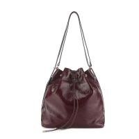 China Top-grain oil-waxed cowhide genuine leather Large-capacity drawstring shoulder bag backpack Duffel Bag Fashion Bags for Women Wholesale backpack Supplier for sale