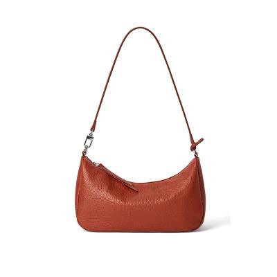 China Top-Grain Cowhide Naturally Tumbled Shoulder Crossbody Bag women's fashion genuine leather bag underarm bag China manufacturer wholesale for sale