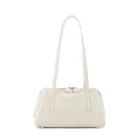 China Women's genuine leather bag Vintage Bag Top Grain Oil-Waxed Cowhide Folded Edge Boston Bag Shoulder Bag underarm bag China factory wholesale for sale