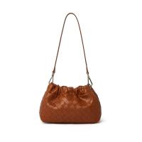 China Premium leather cloud bag soft touch minimalist design shoulder bag  Top-grain Cowhide Small Gold Balls Woven Shoulder Crossbody Bag China factory wholesale for sale