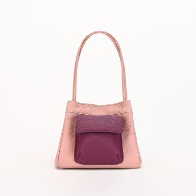 China Top-Grain Full-Grain Cowhide Pocket Bag women's mini genuine leather shoulder bag Crossbody Bag Bucket Bag Basket bag China factory wholesale for sale
