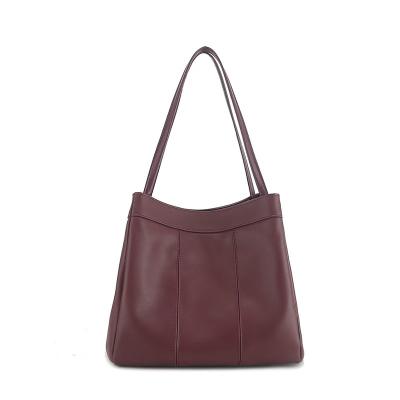 China Top-Grain Cowhide Large Square Tote Basket Handbag genuine leather handbag shoulder bag crossbody bag Women's fashion bag China supplier wholesale for sale