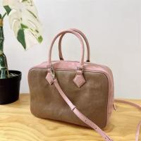 China Vegetable-Tanned Leather with Sheep Tendon Velvet Block Bag Panelled Briefcase Handbag Work Bag Crossbody Bag Shoulder Bag for sale