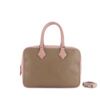 China Vegetable-Tanned Leather with Sheep Tendon Velvet Block Bag Panelled Briefcase Handbag Work Bag Crossbody Bag Shoulder Bag for sale