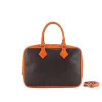 China Vegetable-Tanned Leather with Sheep Tendon Velvet Block Bag Panelled Briefcase Handbag Work Bag Crossbody Bag Shoulder Bag for sale