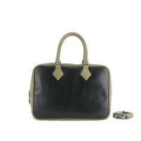 China Vegetable-Tanned Leather with Sheep Tendon Velvet Block Bag Panelled Briefcase Handbag Work Bag Crossbody Bag Shoulder Bag for sale