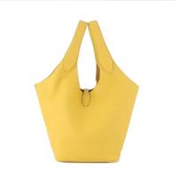 China Top-Grain Cowhide Basket Tote Bag (with Inner Pouch) large capacity genuine leather handbag Tote Bag Crossbody Bag Shoulder Bag  Women's fashion bag for sale